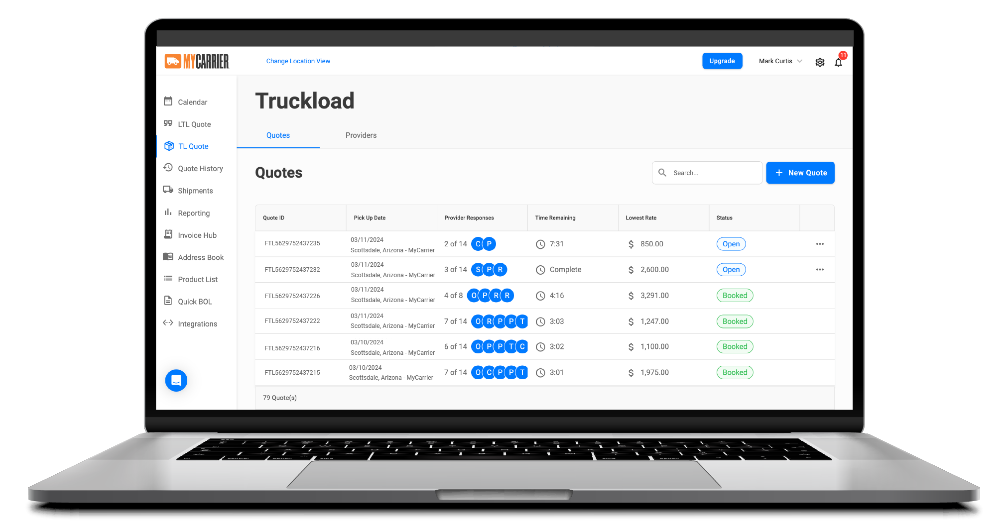 MyCarrier Full Truckload Shipping Management